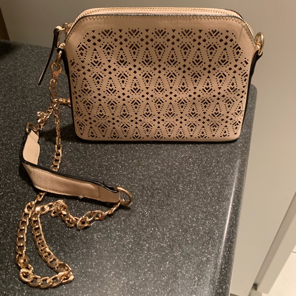 Francesca’s Collection Nude Eyelet Purse - Gem